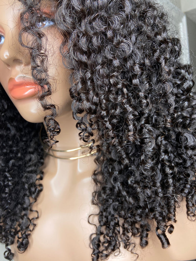 AFRO CURLY WIG | 18 INCH (Layered) - Unkempt Kurls
